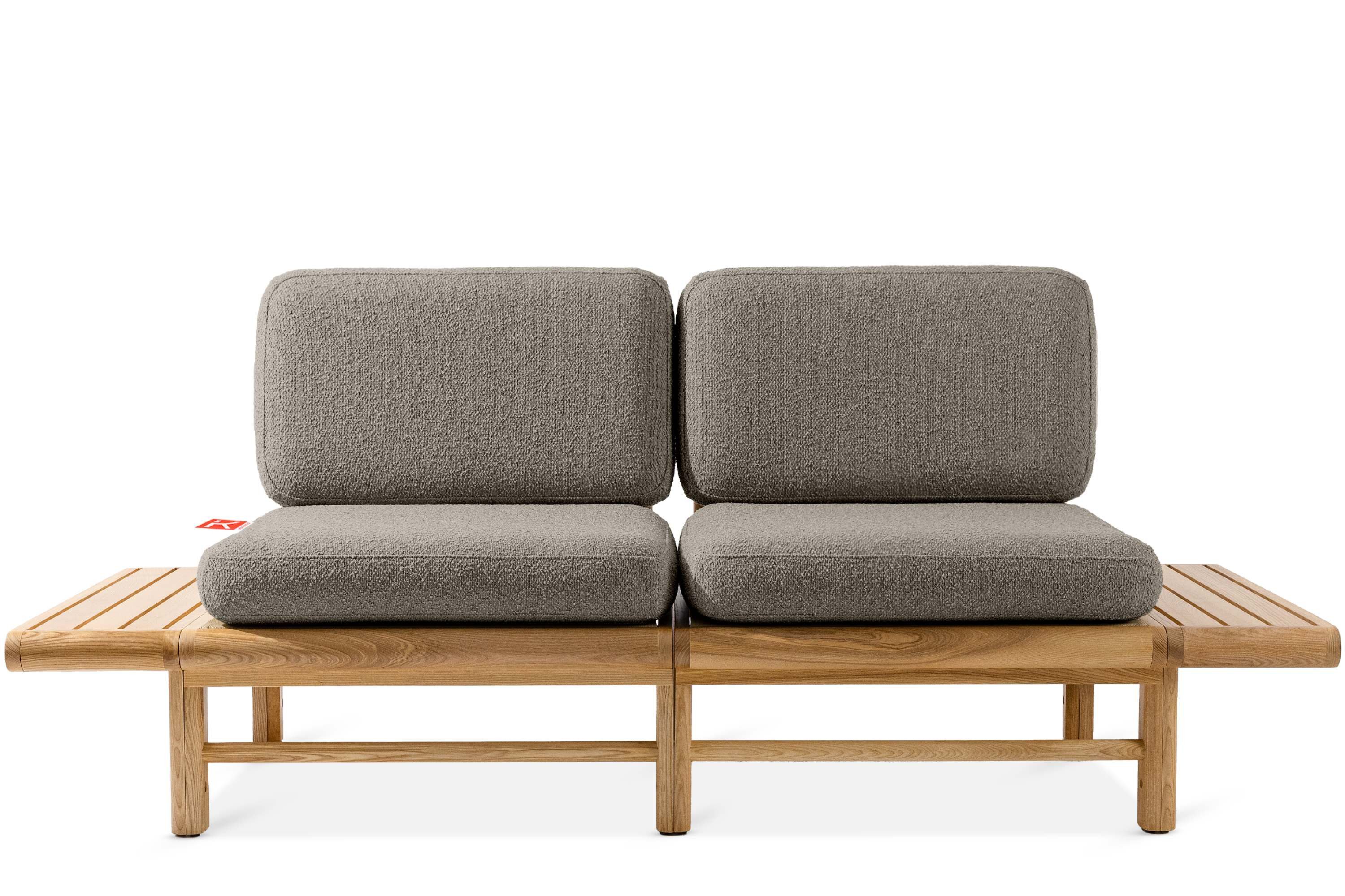 Konsimo® Sofa Atreda Gartensofa 2 Sitzer Mit Beideseitig Ablagen