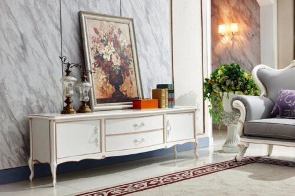 Jvmoebel Sideboard Weiß Sideboard Luxus Elegantes Schrank Lowboard