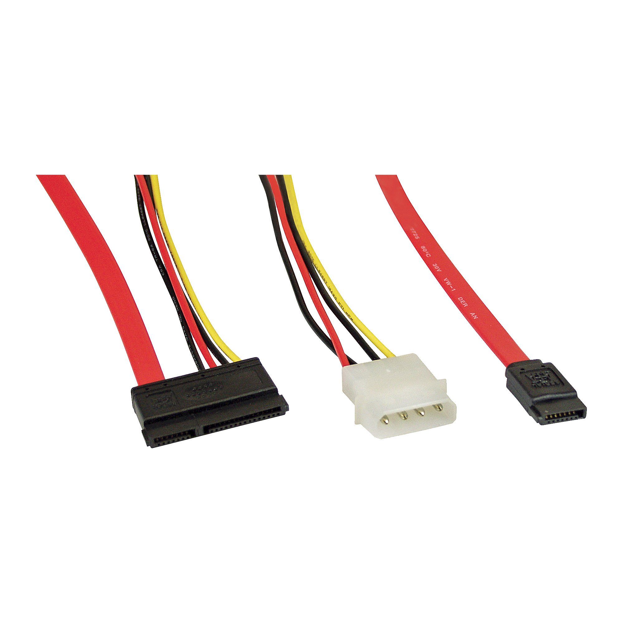INTOS ELECTRONIC AG InLine® SATA Anschlusskabel, mit Daten- und ...