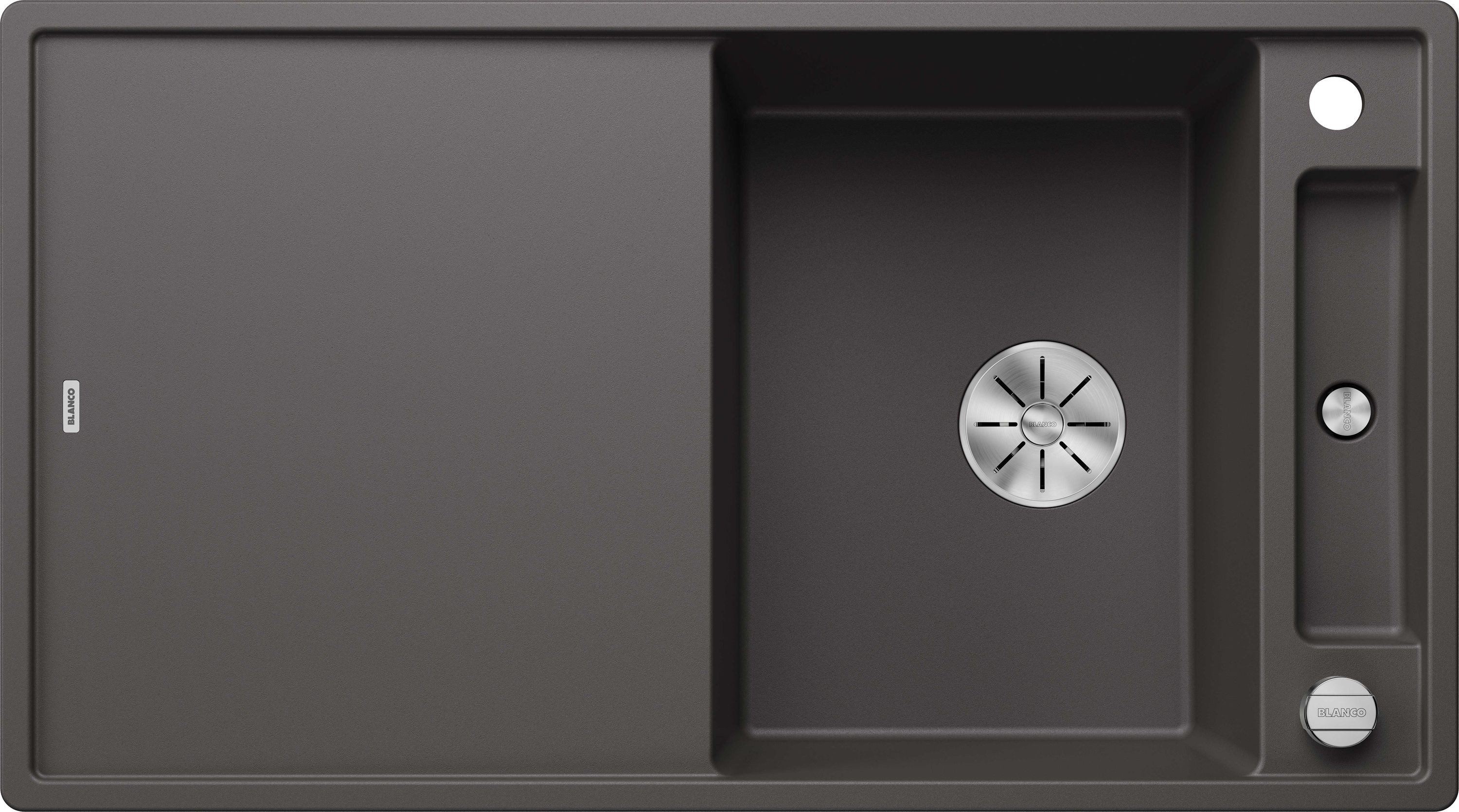 Blanco Einbauspüle AXIA III 5 S Einbauspüle SILGRANIT felsgrau ab 50 cm mit Brett, rechteckig ...