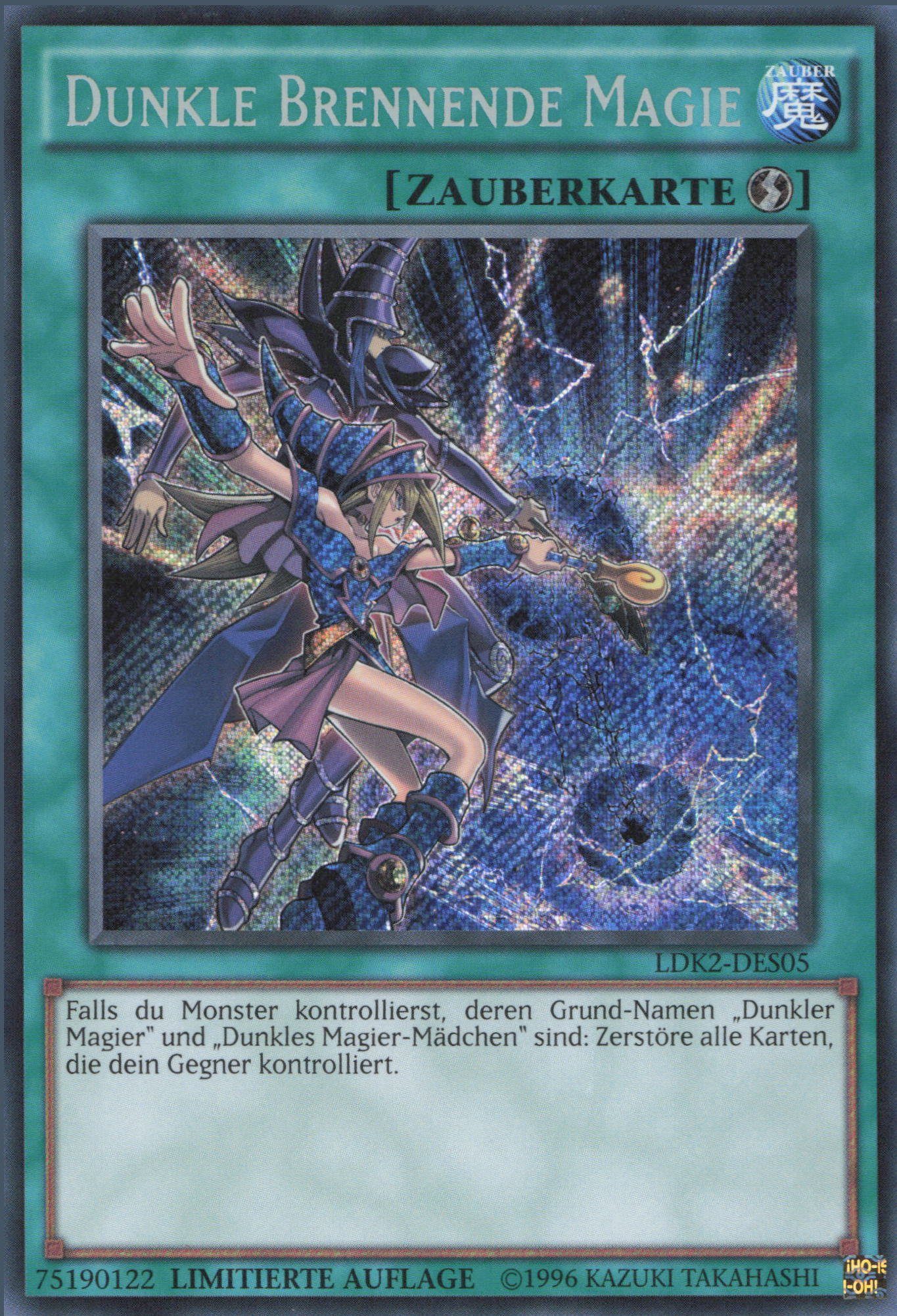 Recollectibles Sammelkarte Yugioh Karte Dunkle Brennende Magie Deutsch