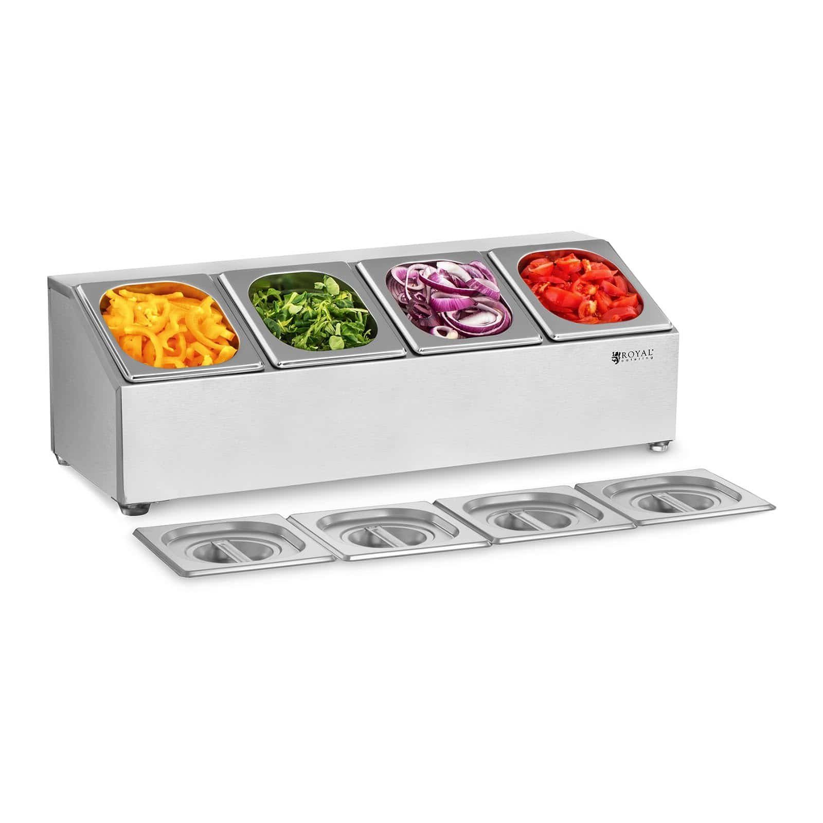 Royal Catering Buffet Vitrine Gn Aufsatzbord Mit Gn Behältern