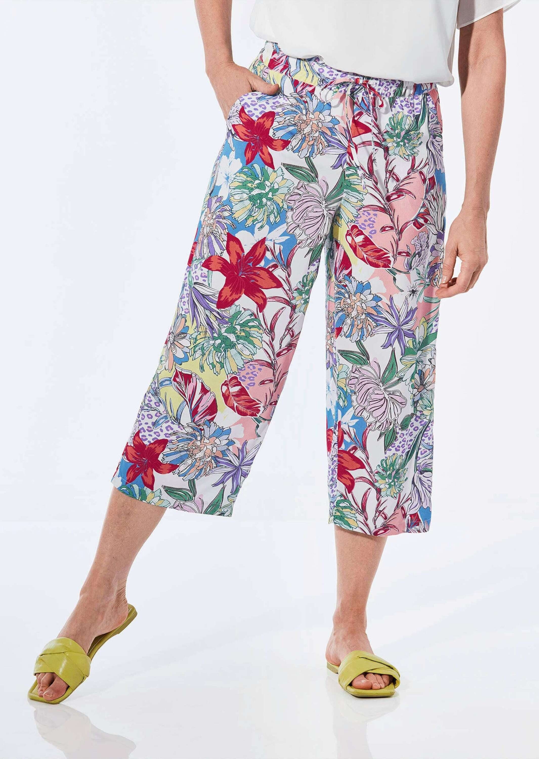 GOLDNER Schlupfhose Kurzgröße: Palazzo-Hose in Culotte-Form