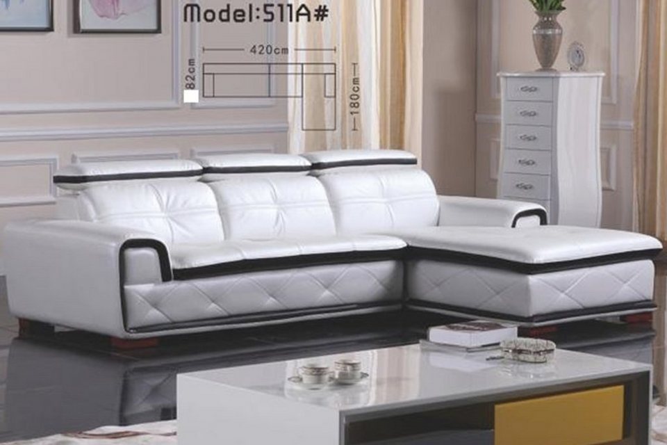 Jvmoebel Ecksofa Polster Leder Couch Eck Sofa Sitz Wohn Zimmer