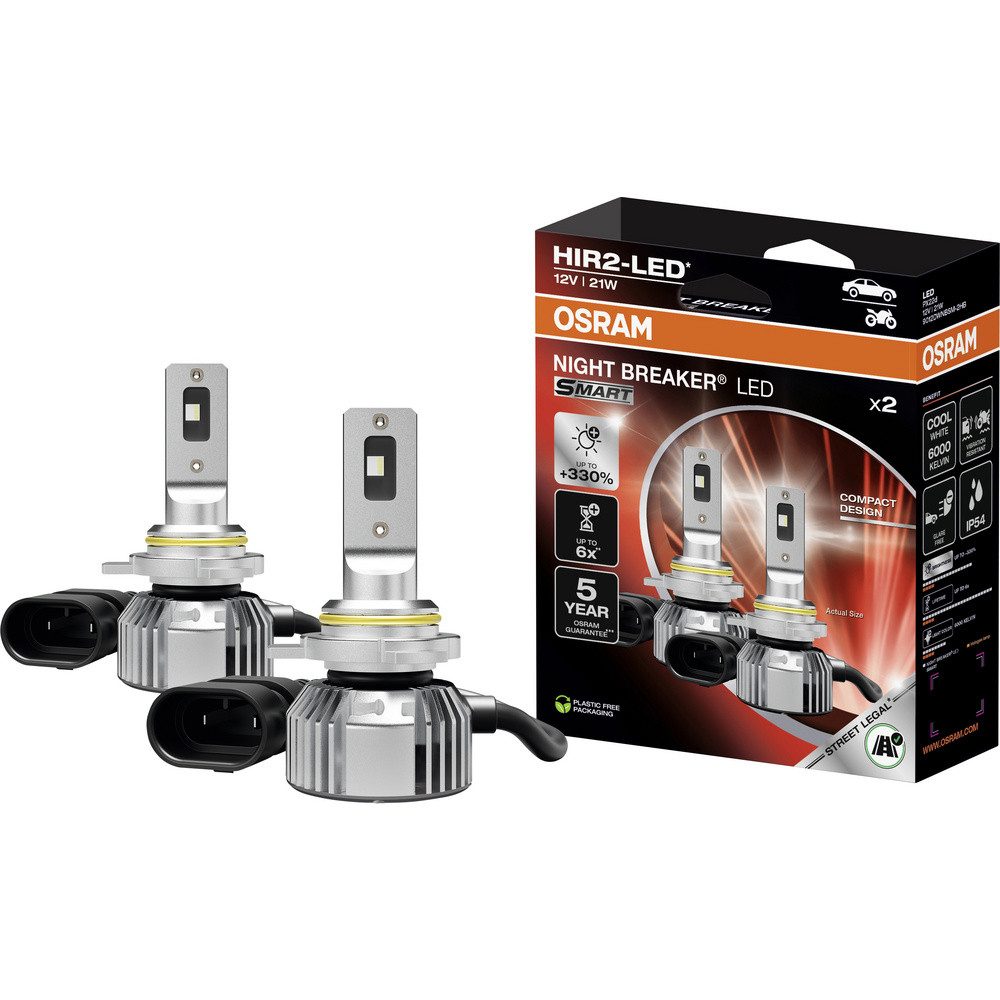 Osram KFZ-Ersatzleuchte OSRAM 9005DWNBSM-2HB LED Leuchtmittel HB3