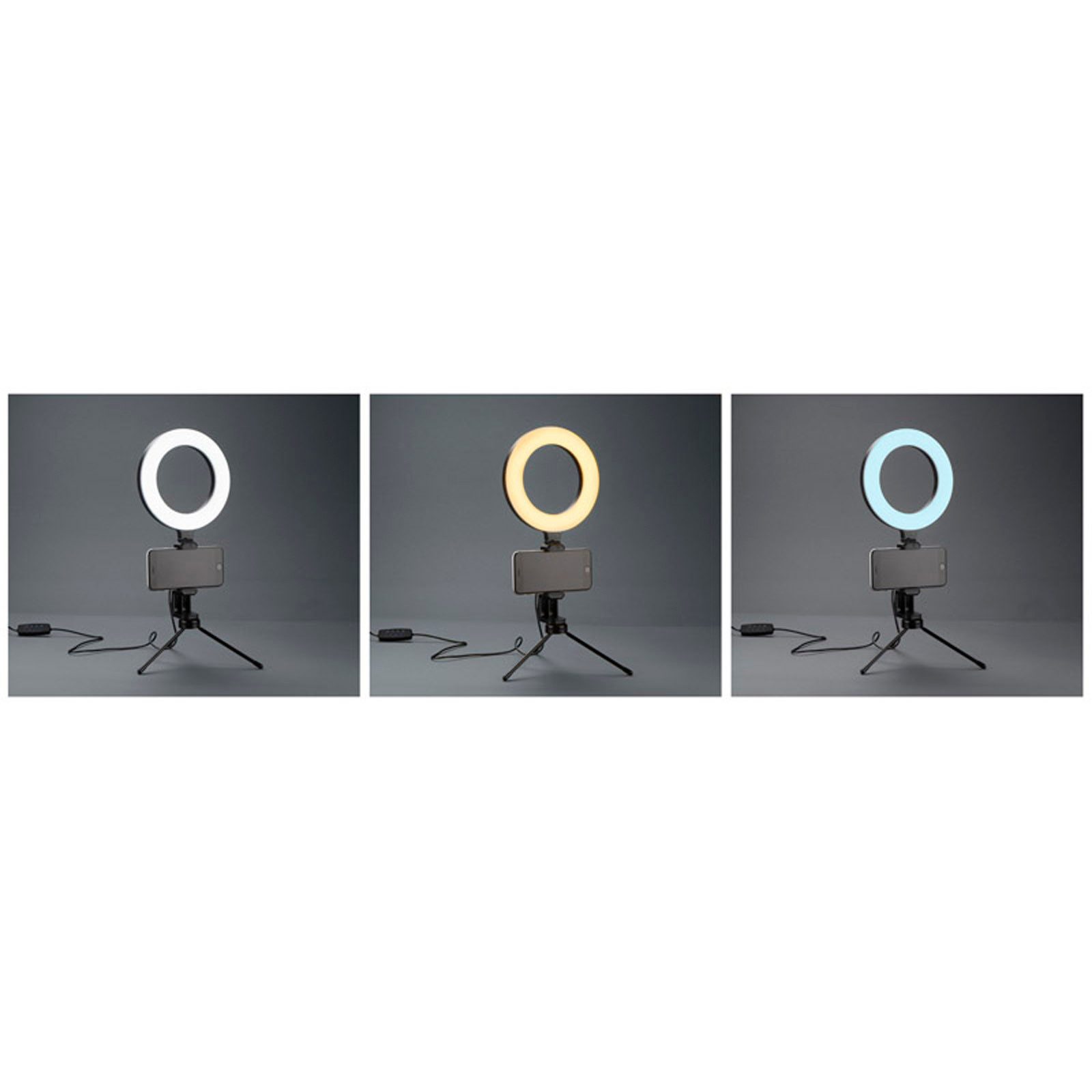 HAC24 Ringlicht LED Handy Ringlampe Smartphone Lampe Licht Ringleuchte ...