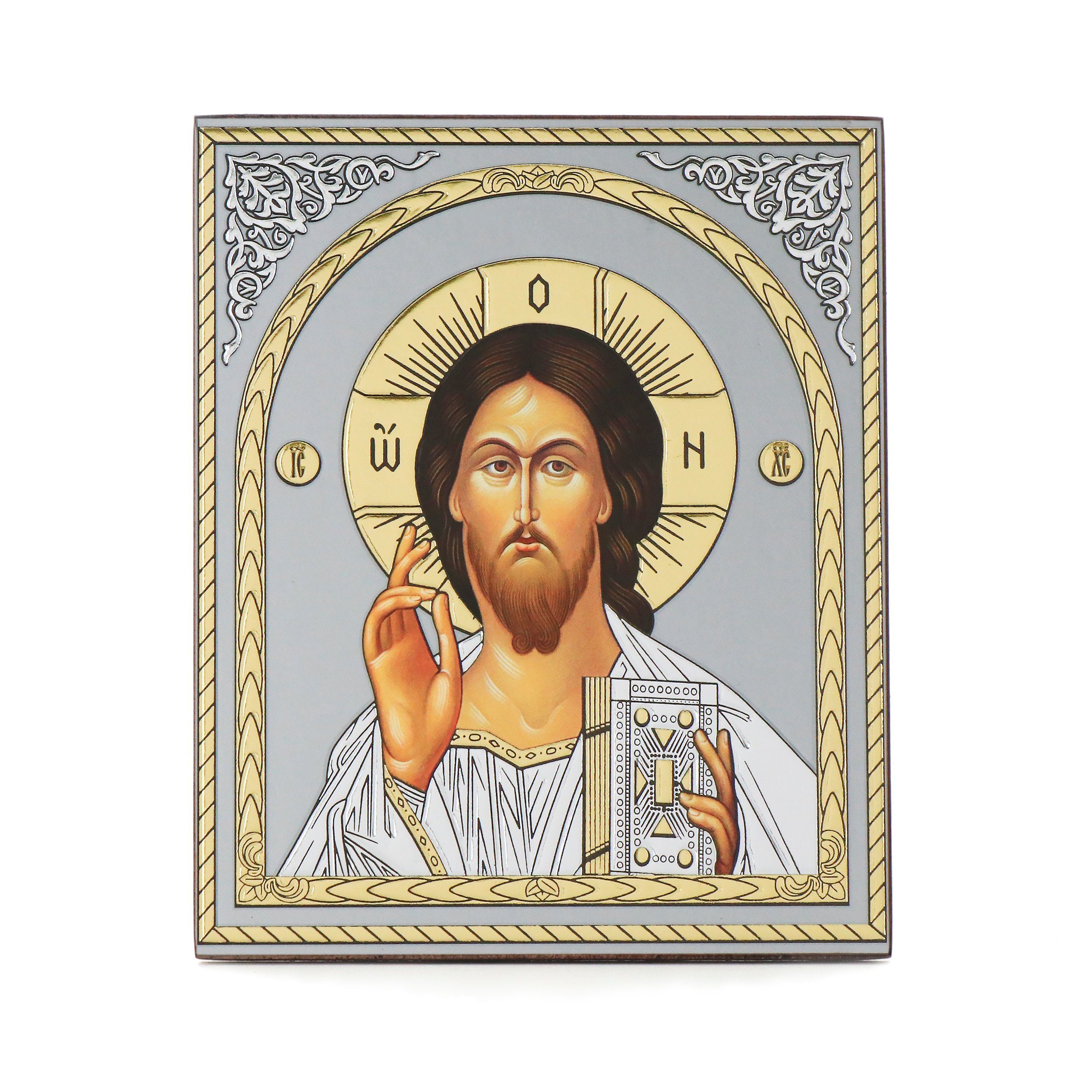 NKlaus Bild Jesus Christus Holz Ikone 10x12cm christlich orthodox 11348, Religion
