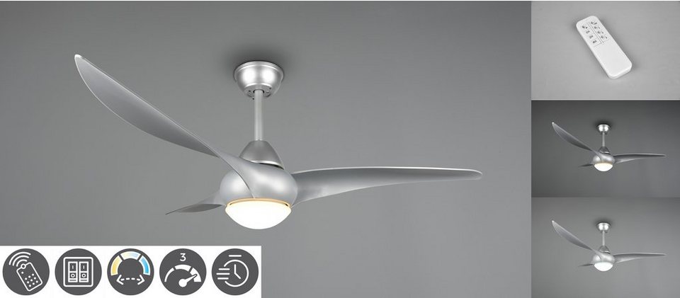 Trio Leuchten Led Deckenleuchte Alesund Deckenventilator Timerfunktion