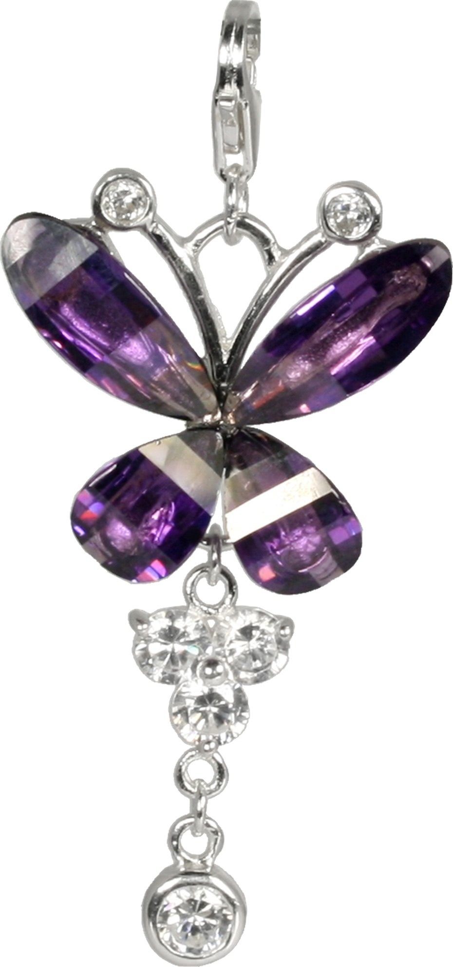 SilberDream Charm-Einhänger SilberDream Charm 925 Echt Silber Anhänger, Schmetterling Anhänger ...