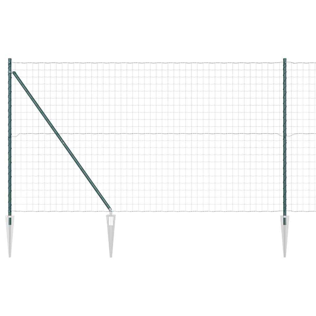 vidaXL Gartenzaun Ground Fix Geschweißter Drahtzaun 25 x 1,2 m (B x H ...