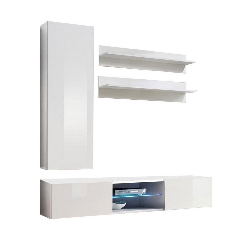 Jvmoebel Wohnzimmer Set Moderne Wohnwand Tv Ständer Wandschrank Wand