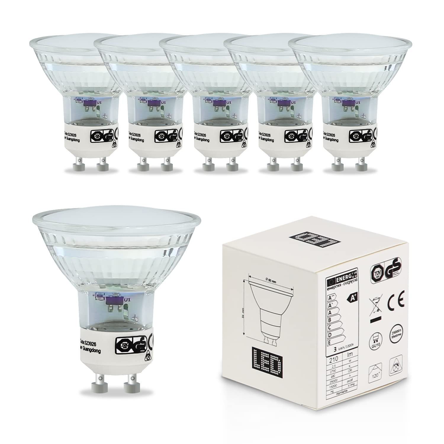 Zmh Led Leuchtmittel Gu10 Warmweiß Glühbirne Einbaustrahler