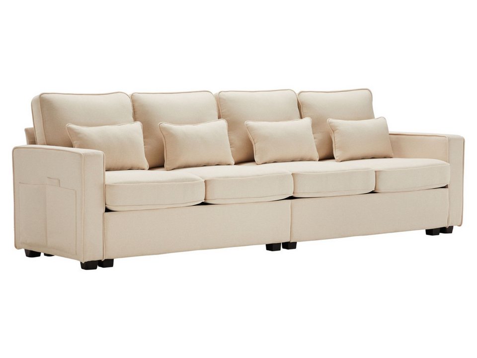 Seedwave Big Sofa 4 Sitzer Großes Sofa 264cm Breites Leinen