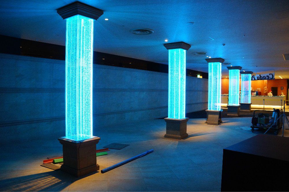 Jvmoebel Wandpaneel Designer 270cm Wassersäule Xxl Wasser Säulen Bar