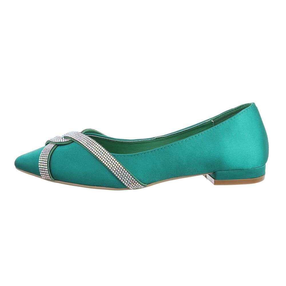 Ital Design Damen Schlupfschuhe Freizeit Ballerina Blockabsatz