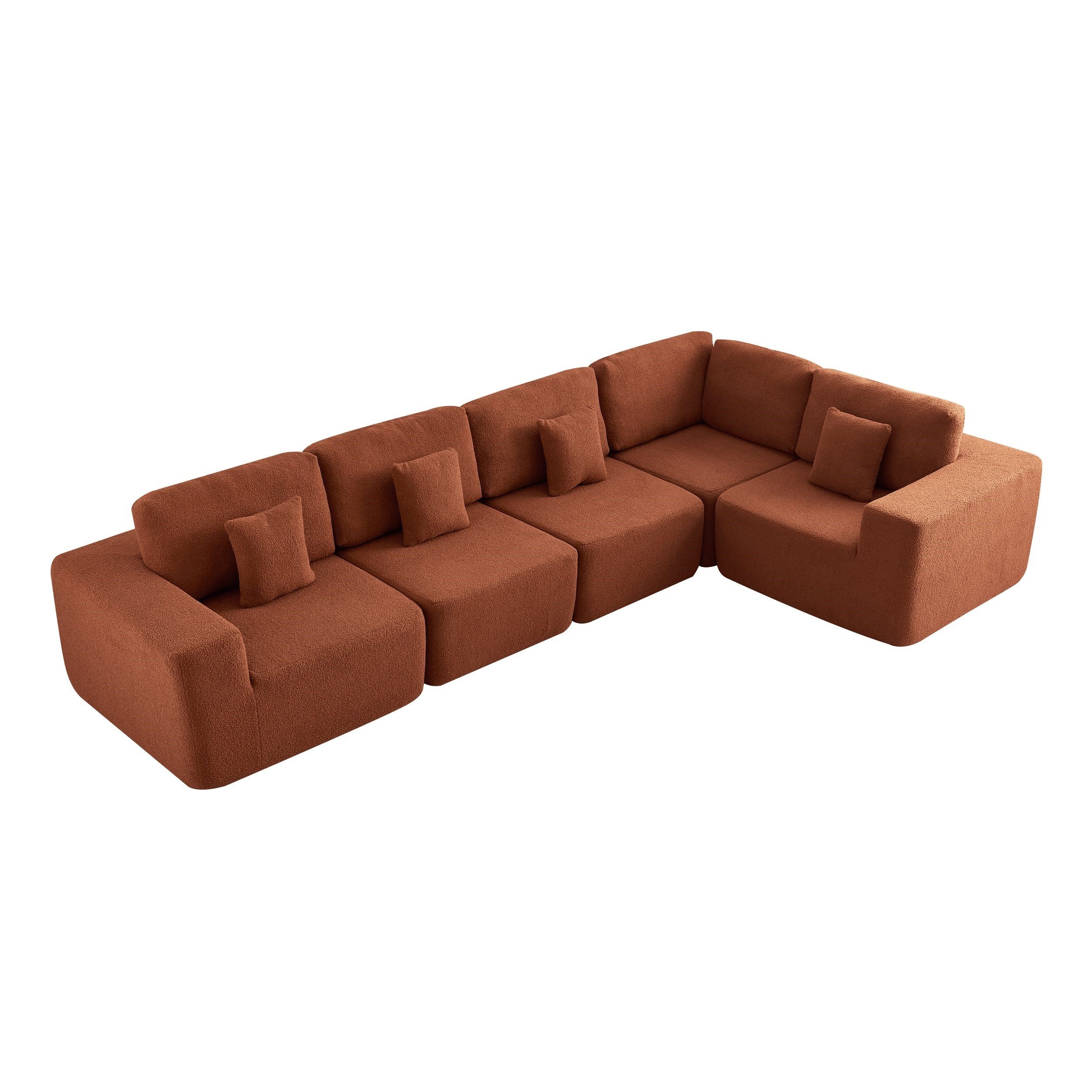Gotagee Sofa Luxuriöses Ecksofa L Shape Kombisofa Leinenstoff Mit 4