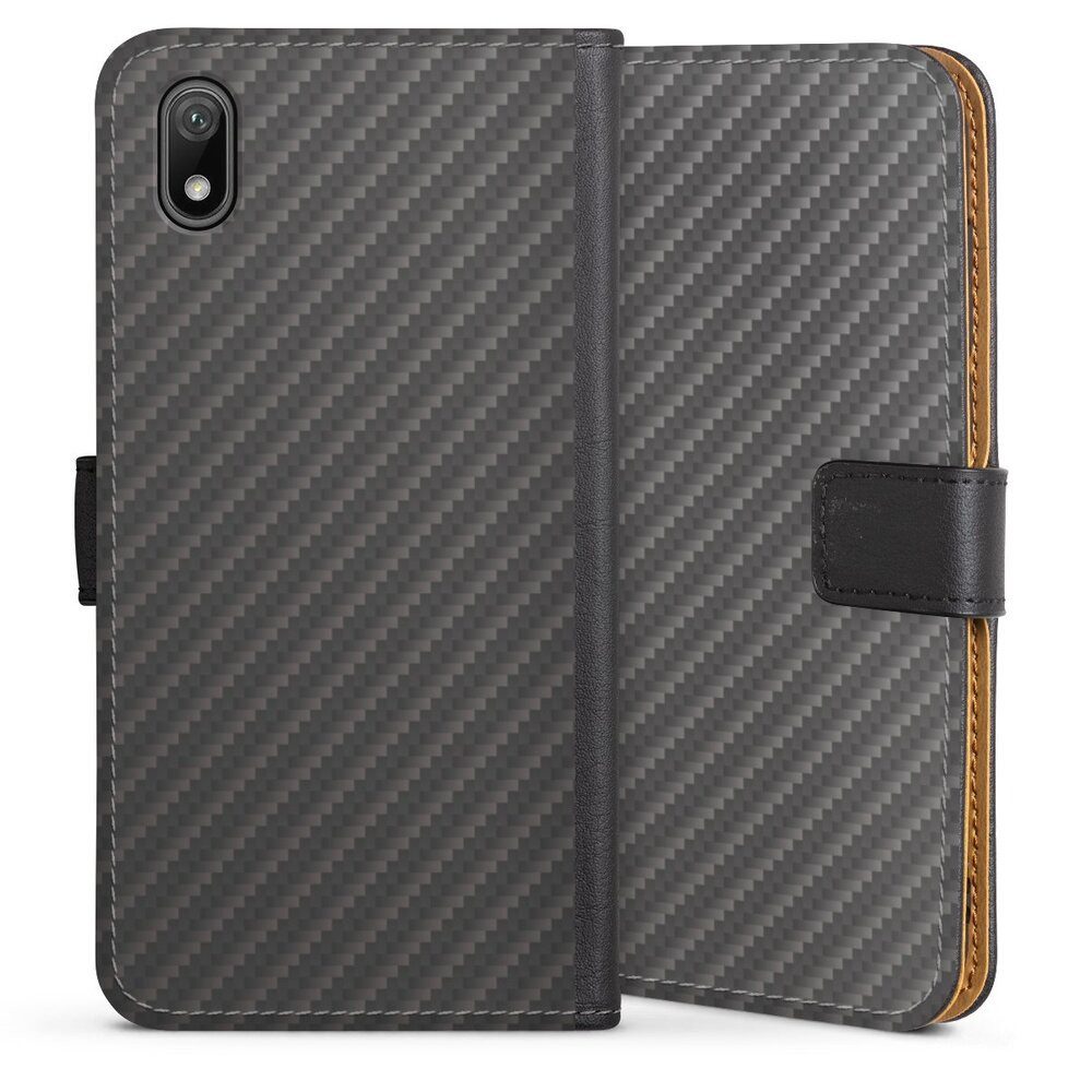 Deindesign Handyhülle Metallic Look Muster Carbon Carbon Huawei Y5