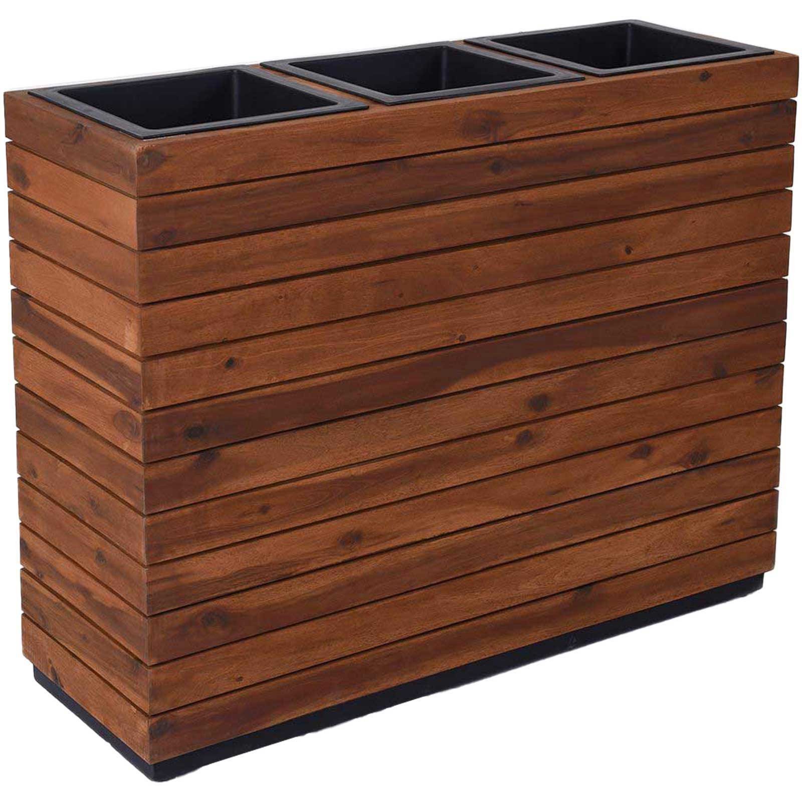 VIVANNO Pflanzkübel Holz ELEMENTO Kasten - Braun Maserung (1 St ...