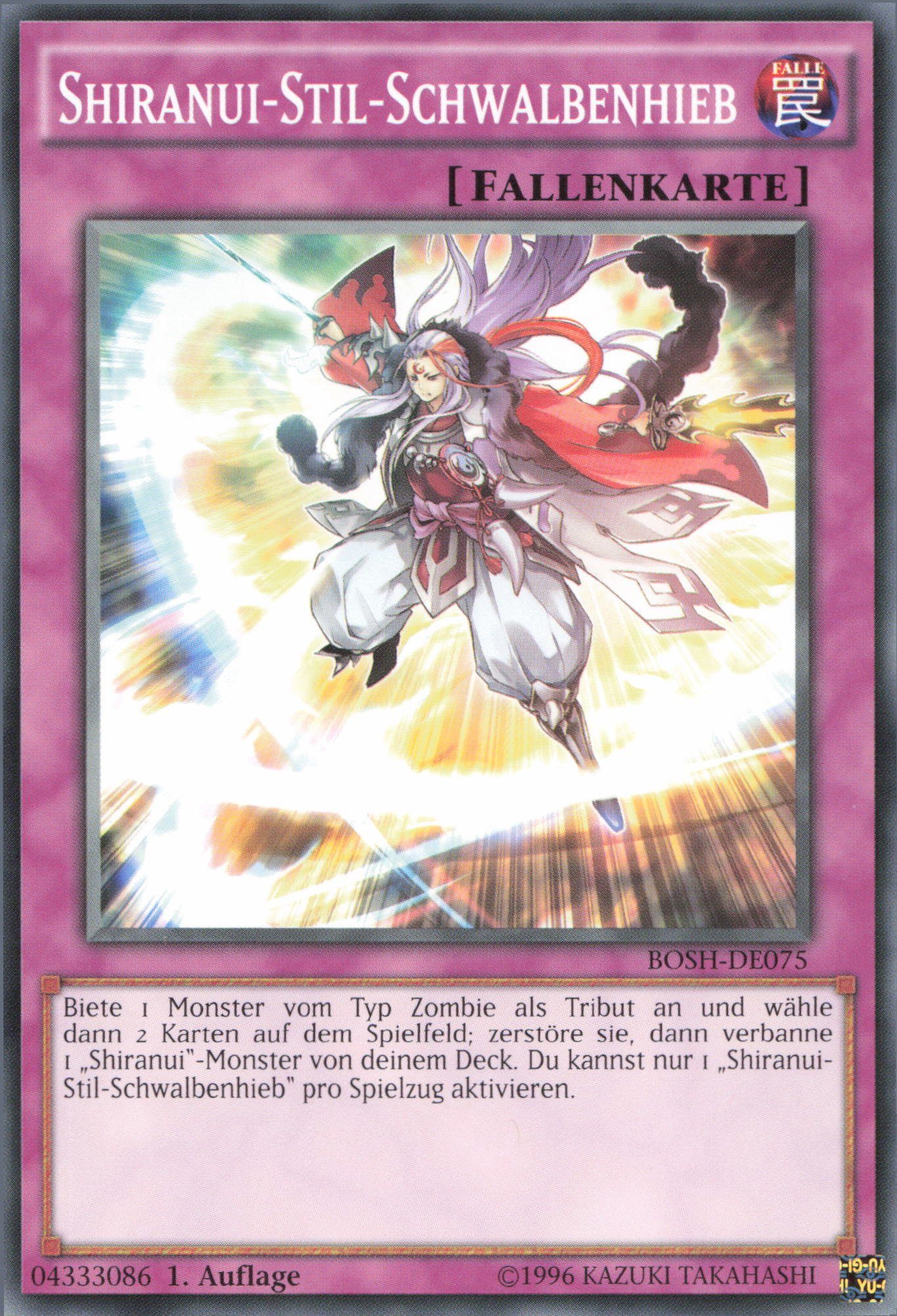 Recollectibles Sammelkarte Yugioh Karte Shiranui Stil Schwalbenhieb