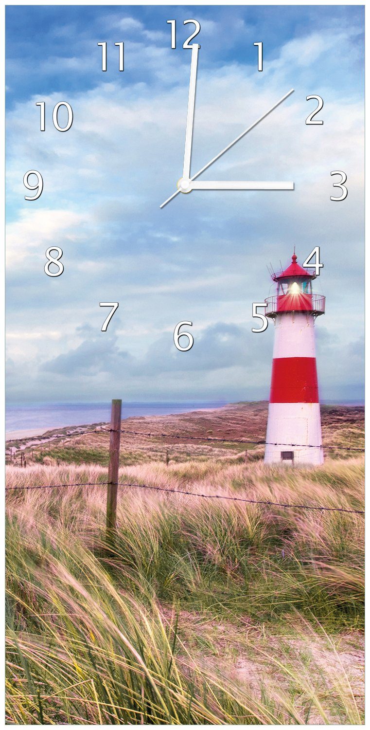 Wallario Wanduhr Leuchtturm Am Strand Von Sylt Uhr Aus Acryl