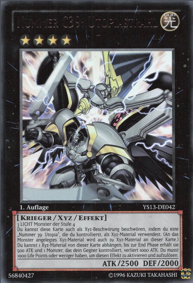 Recollectibles Sammelkarte Yugioh Karte Nummer C39 Utopiastrahl Yu Gi