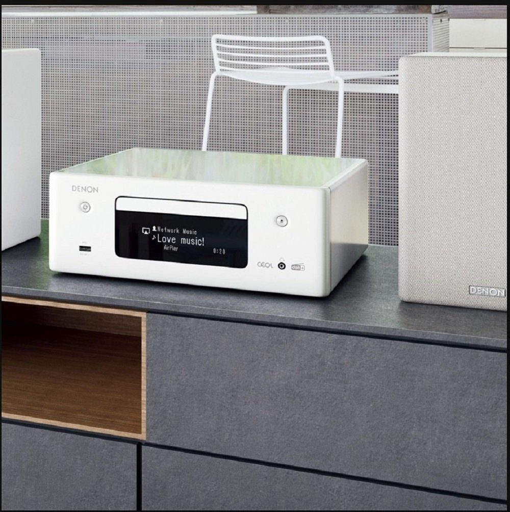 Denon CEOL RCD-N11 DAB Weiß + Polk Audio Signature S20e Weiß Stereo ...