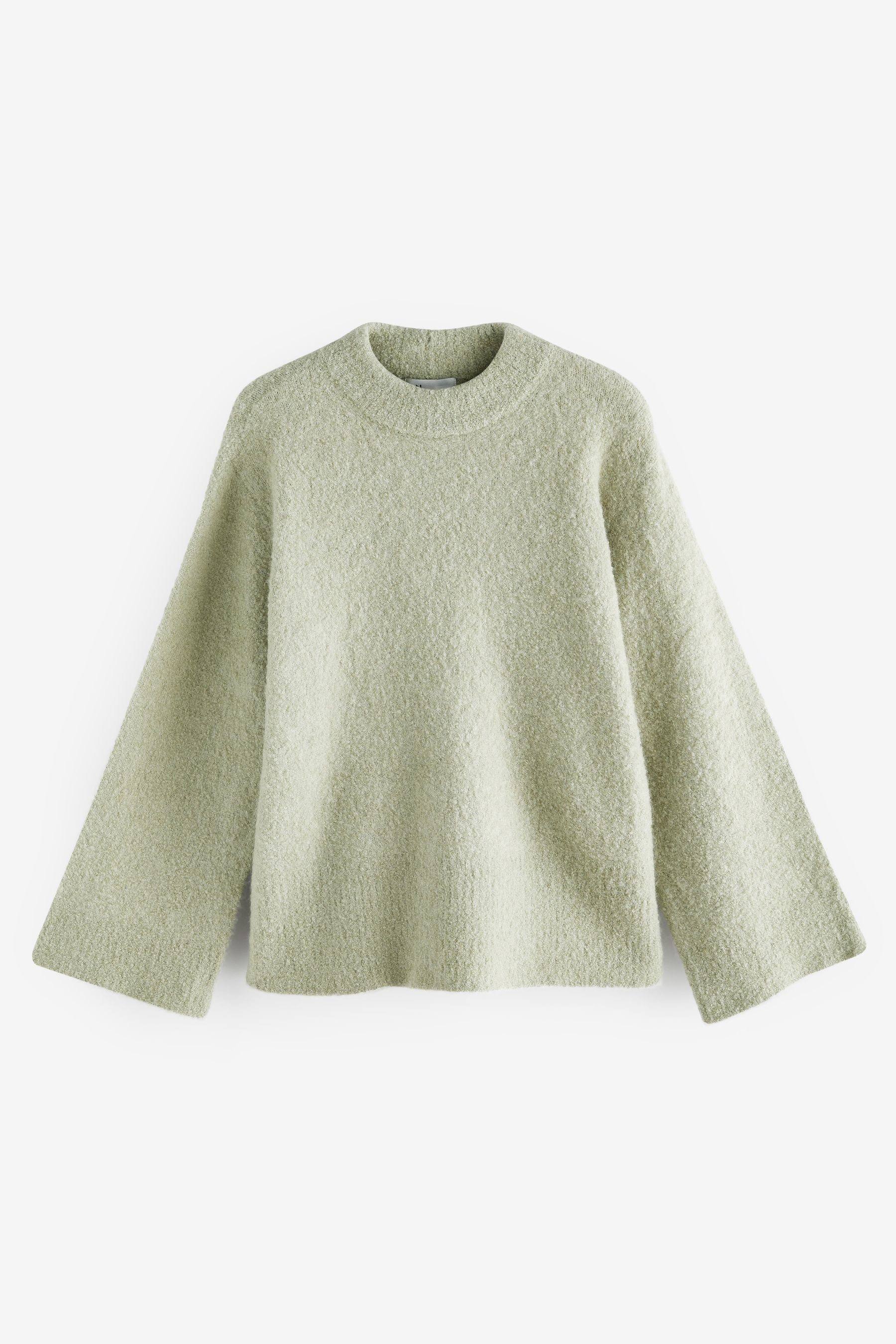 Next Strickpullover Premium Langer Pullover Mit Alpakawolle Bouclé 1 Tlg