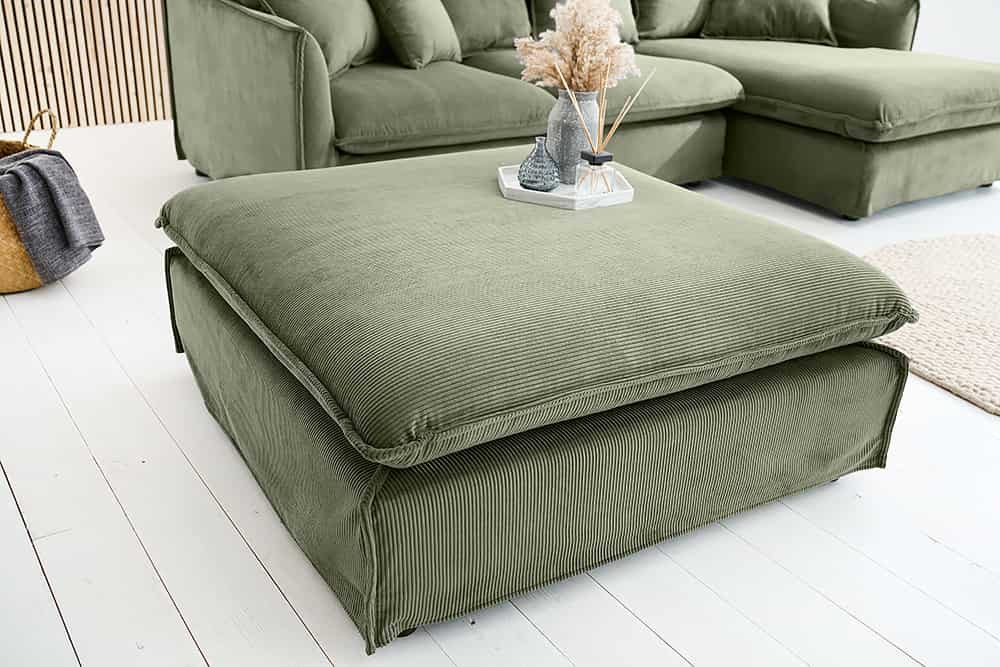 riess-ambiente Sitzhocker HEAVEN 100cm greige · Sofahocker mit ...