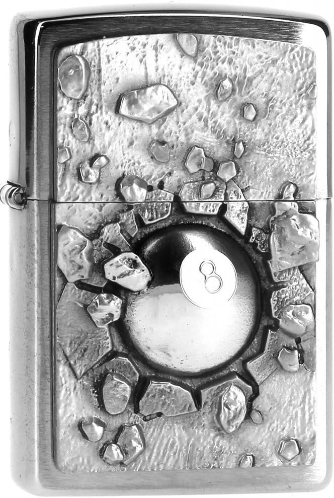Zippo Feuerzeug Billard Design Black 8 Ball (in einer schönen Geschenkbox verpackt), original ...