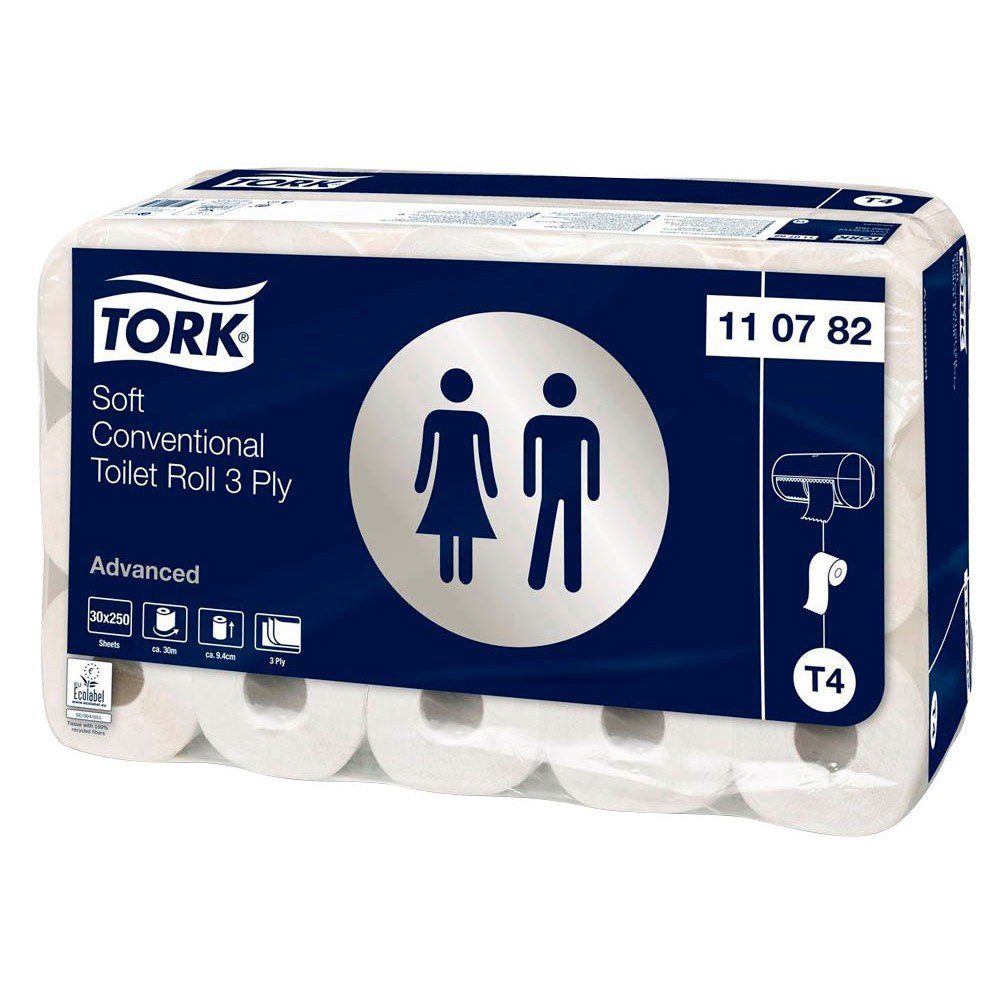 TORK Toilettenpapier »TORK® 110782 Toilettenpapier T4 Advanced 3-lagig w«, 3-lagig; Perforiert