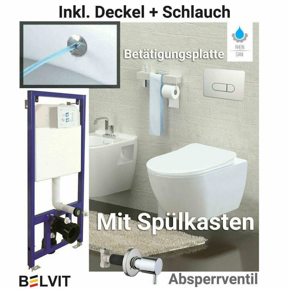 Aloni Tiefspül Wc Al5512komplettset Wand Abgang Waagerecht Hänge