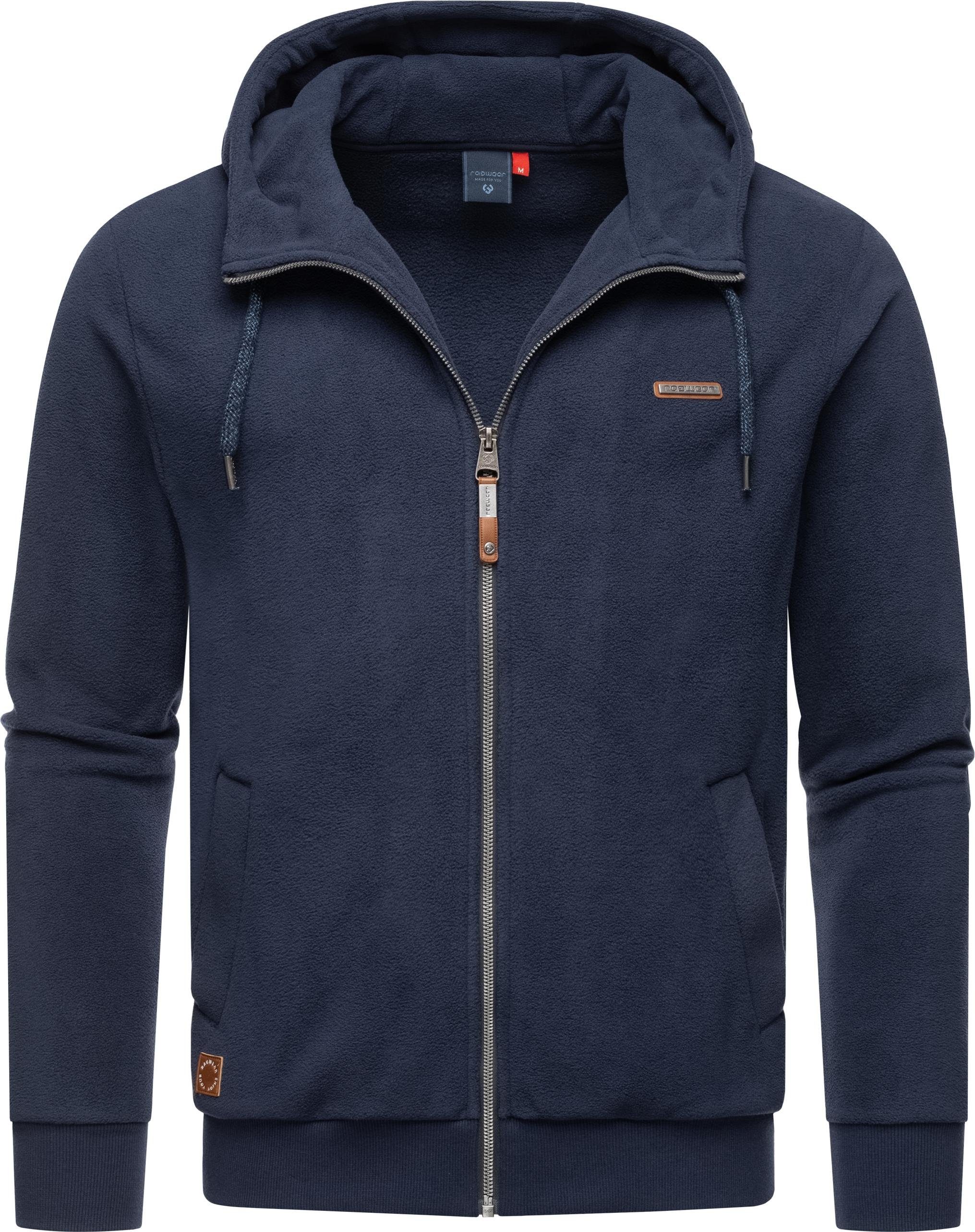 Ragwear Kapuzensweatjacke Natte Zip Fleece Herren Leichte Basic