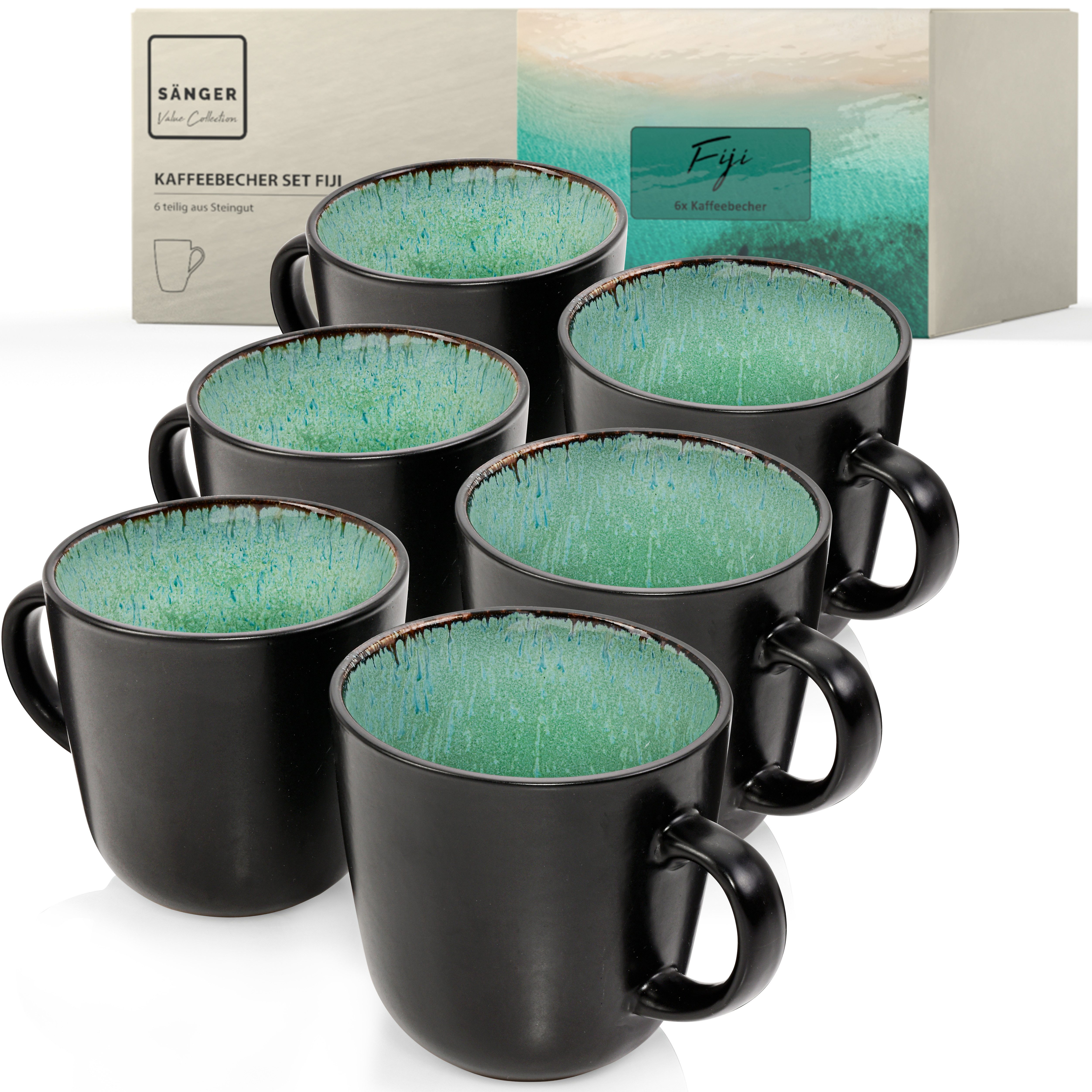 SÄnger Becher Set Fiji Steingut Kaffeebecher Set Steingut Handmade