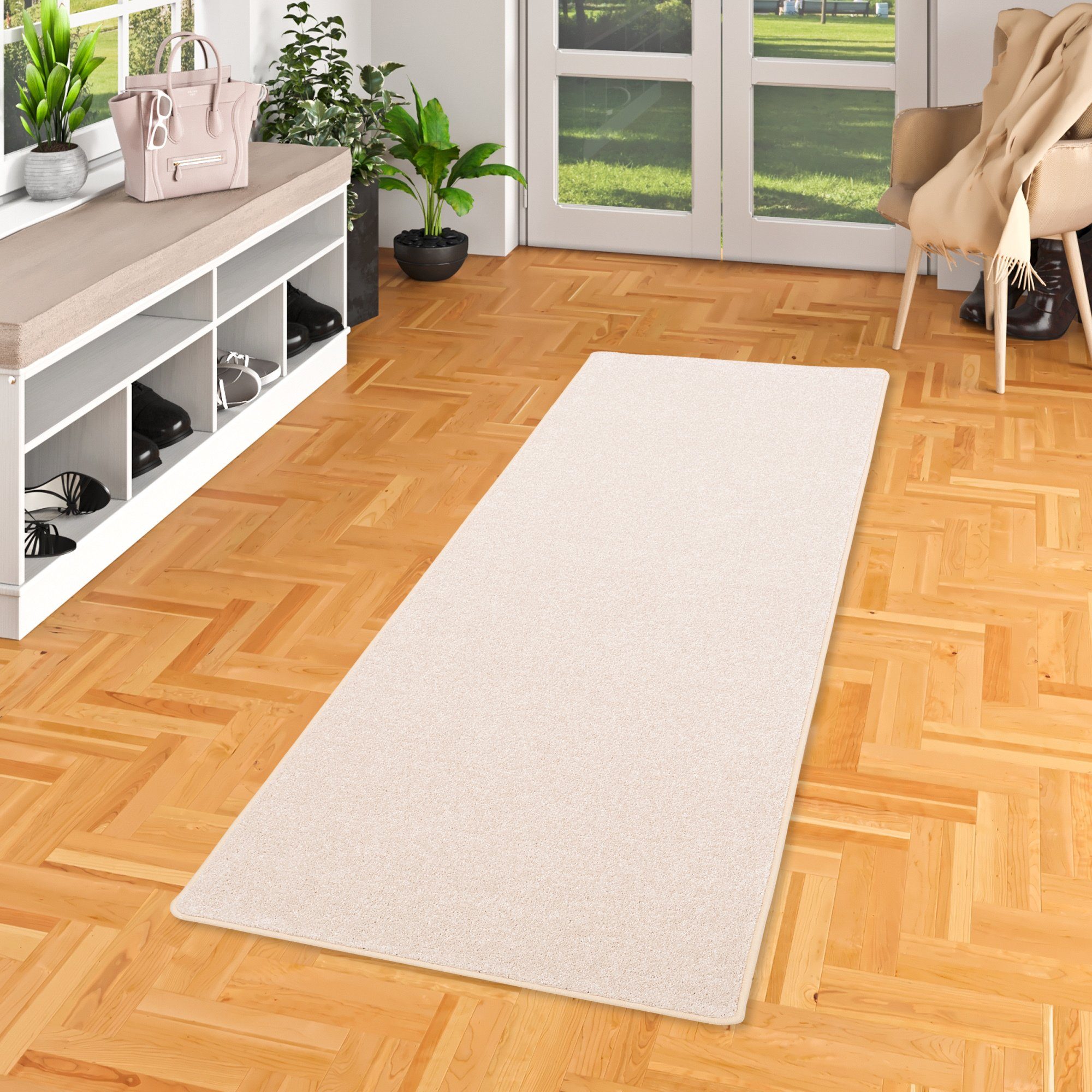 Snapstyle Läufer Hochflor Velours Läufer Teppich Luna, Rechteckig, Höhe ...