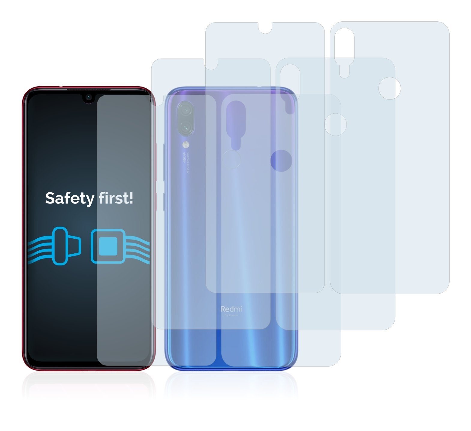 Savvies Schutzfolie Für Xiaomi Redmi Note 7 Displayrückseite