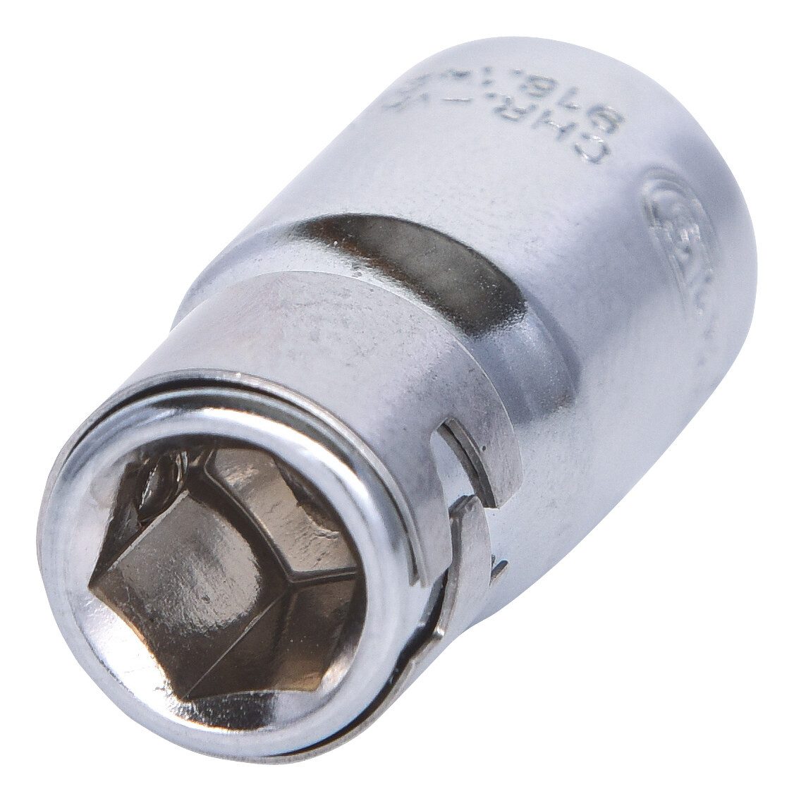 KS Tools CHROMEplus Bit-Adapter, 1/4" Stecknuss, für Bits 1/4" mit Spannring
