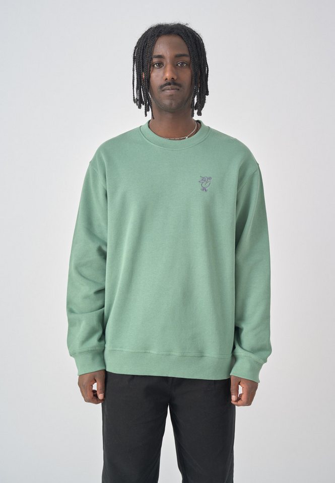 Cleptomanicx Strickpullover Sketch Gull Mit Lockerem Schnitt Mit