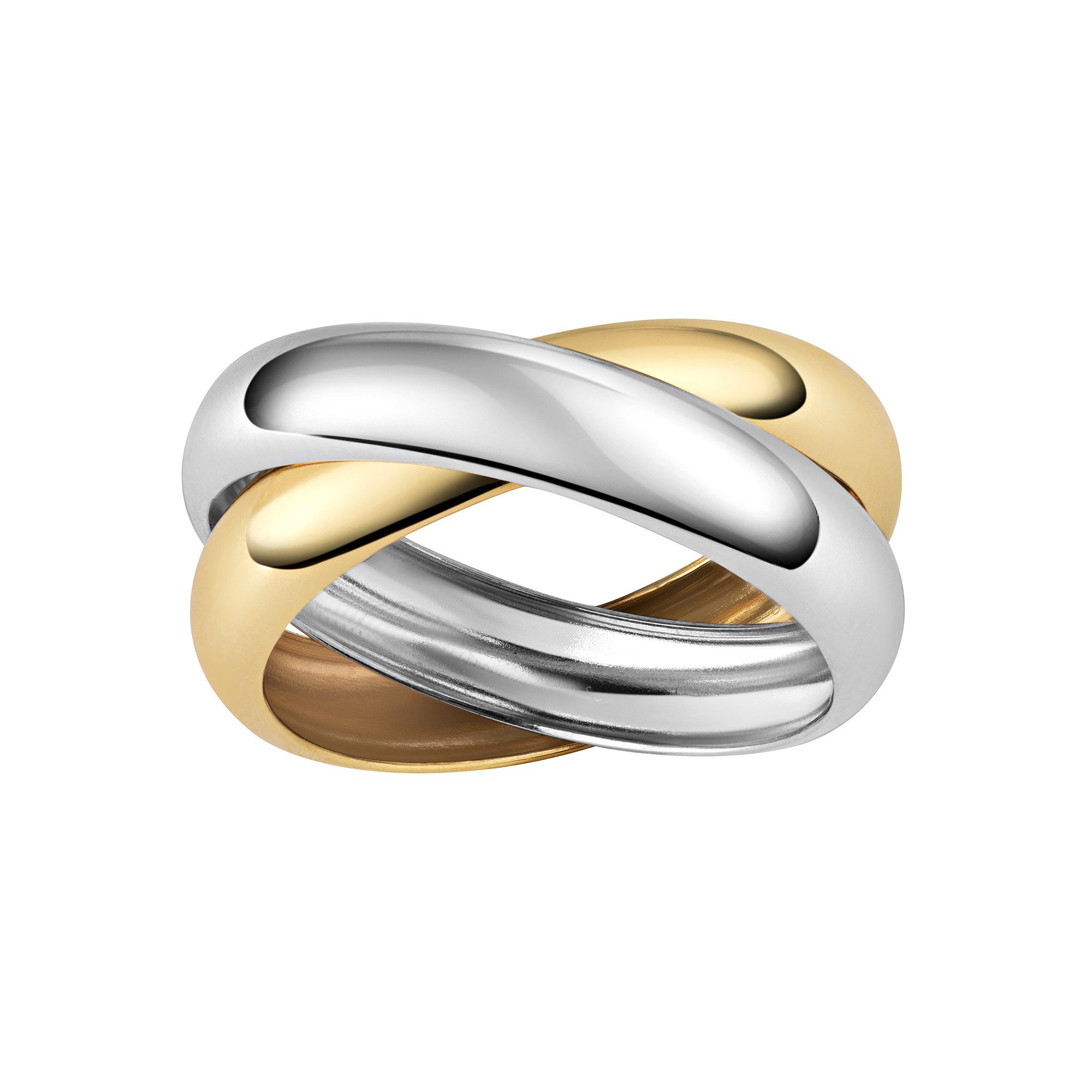 Fascination by Ellen K. Fingerring 375/- Gelbgold bicolor 2-reihig