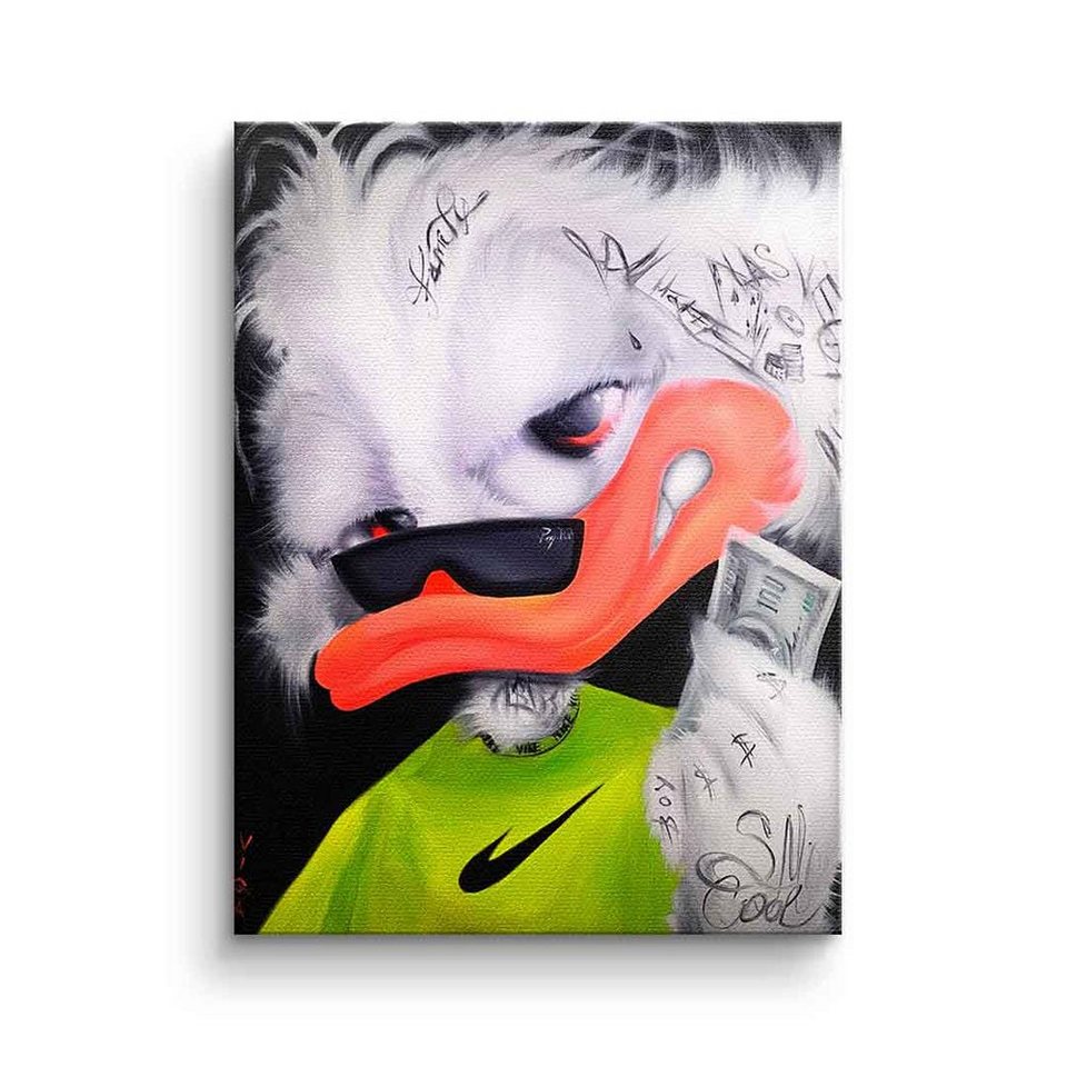 Dotcomcanvas® Leinwandbild Poser Duck Leinwandbild Poser Duck Comic