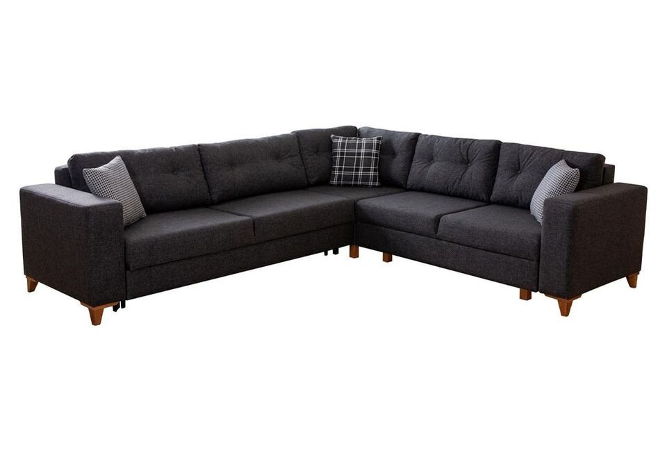 Jvmoebel Ecksofa Graues Wohnzimmer L Form Sofa Designer Stoffsofa Luxus