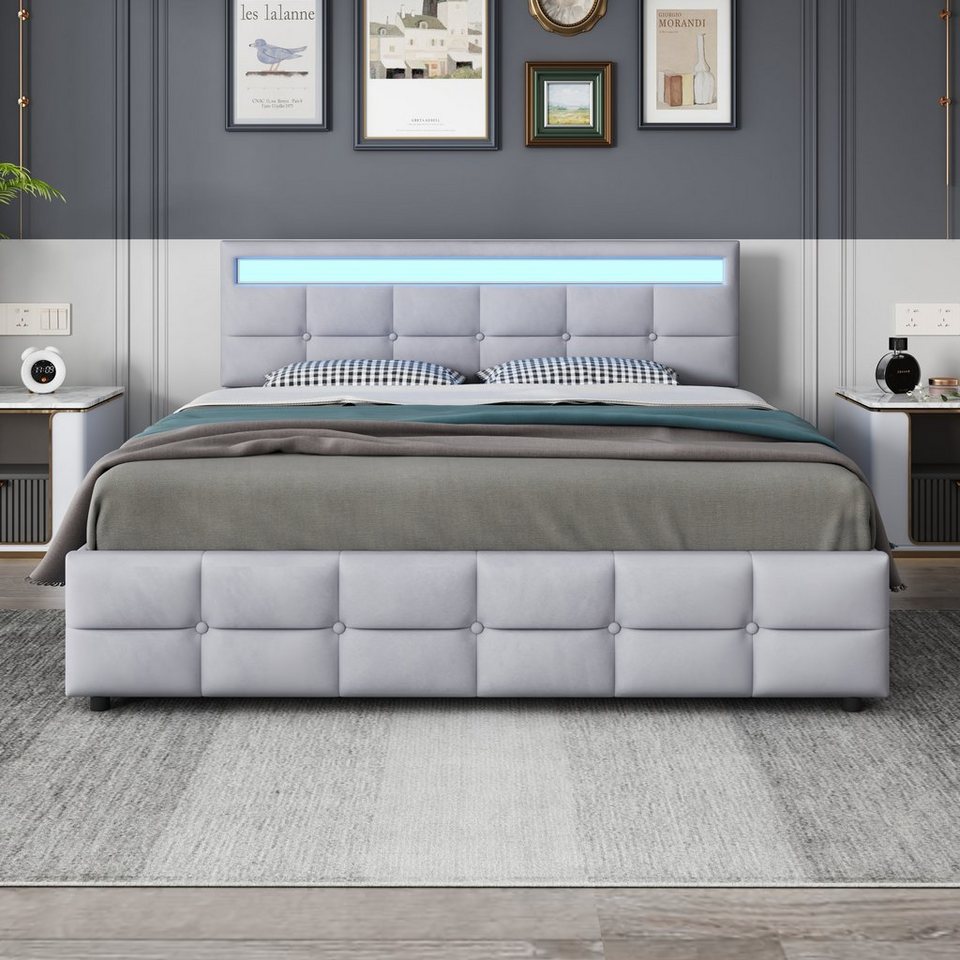 Hauss Sploe Polsterbett Polsterbett Doppelbett Funktionsbett Bettrahmen
