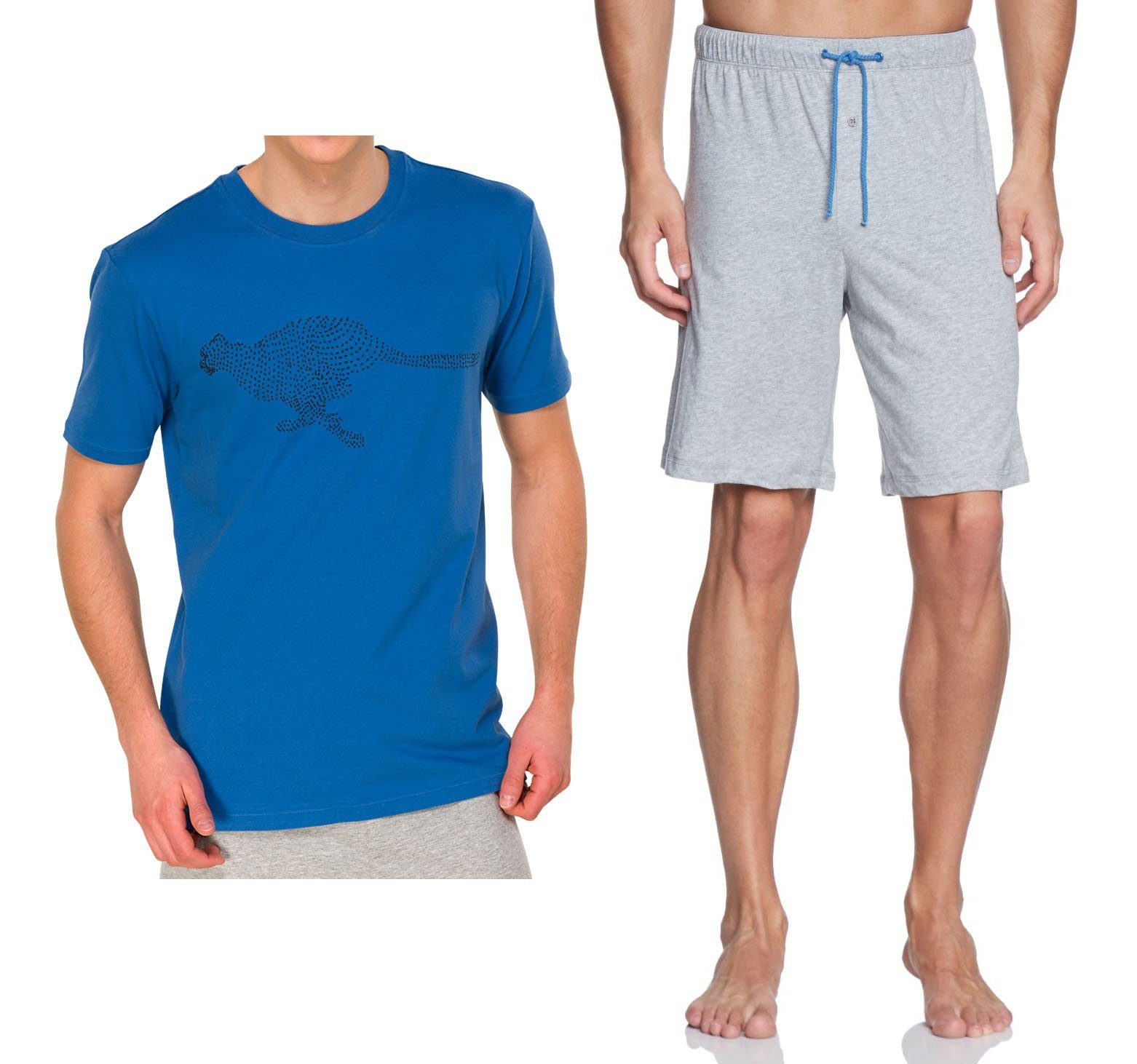 Schiesser Schlafanzug Uncover Set 2 Tlg 2 Teilig Herren Pyjama