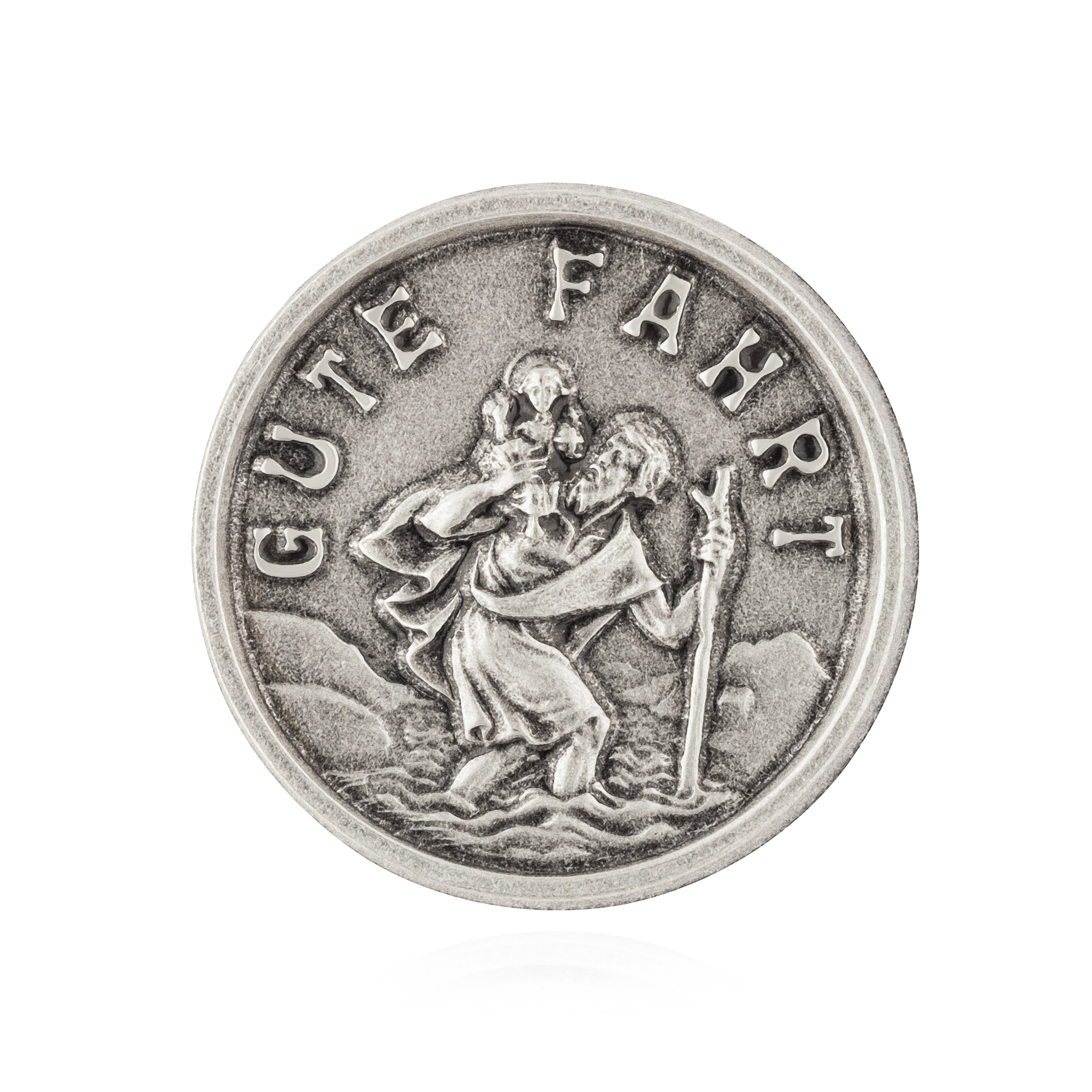 NKlaus Aufkleber 3cm Autoplakette Gute Fahrt Schutzheiliger der Aut, Magnetisch oder Selbstklebend