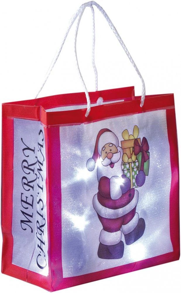 Hellum Led Dekofigur Hellum Led Tasche Weihnachtsmann 10 Bs Weißrot