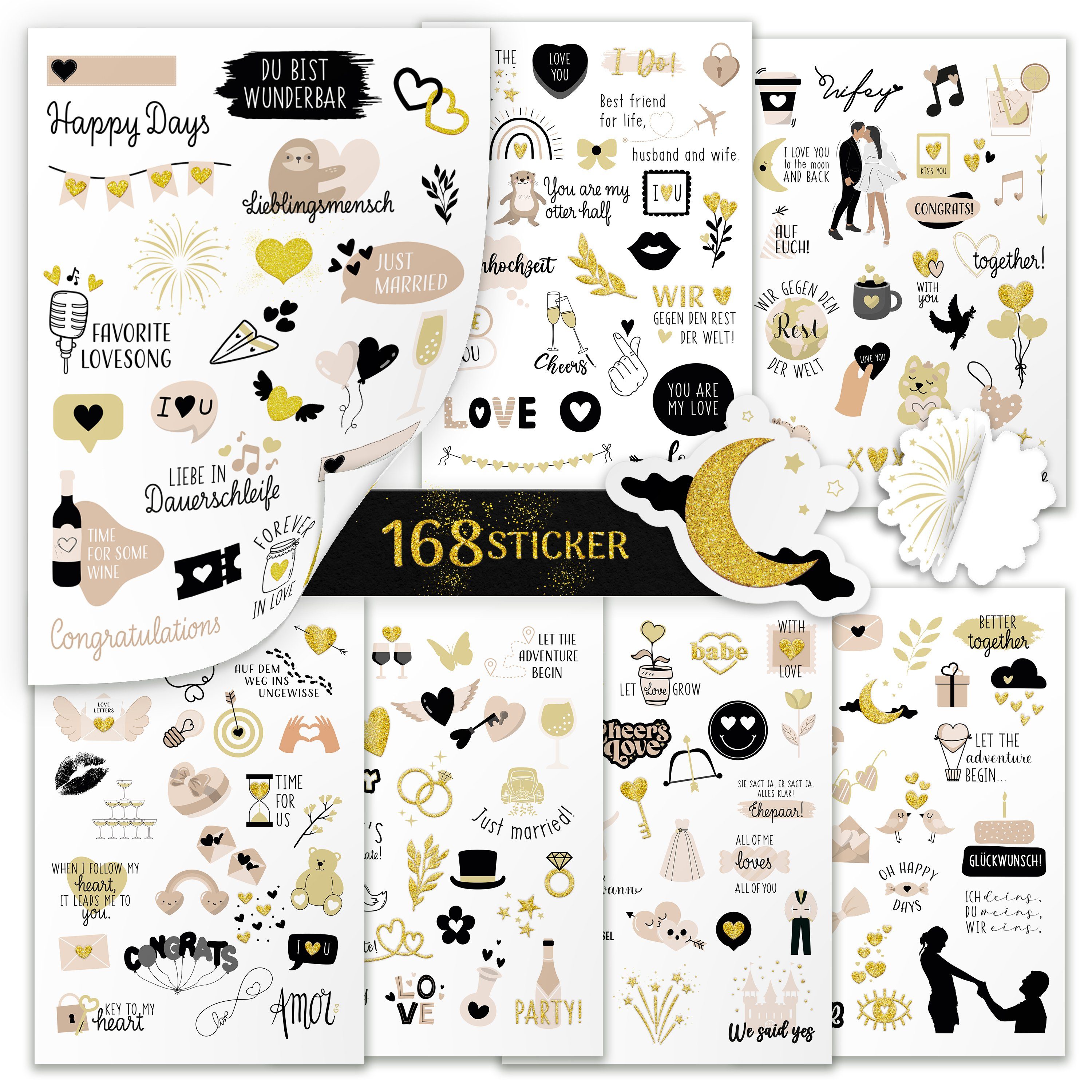 Amari Hochzeitskarte AMARI ® Sticker Hochzeit [168 Motive] - Veredelte ...