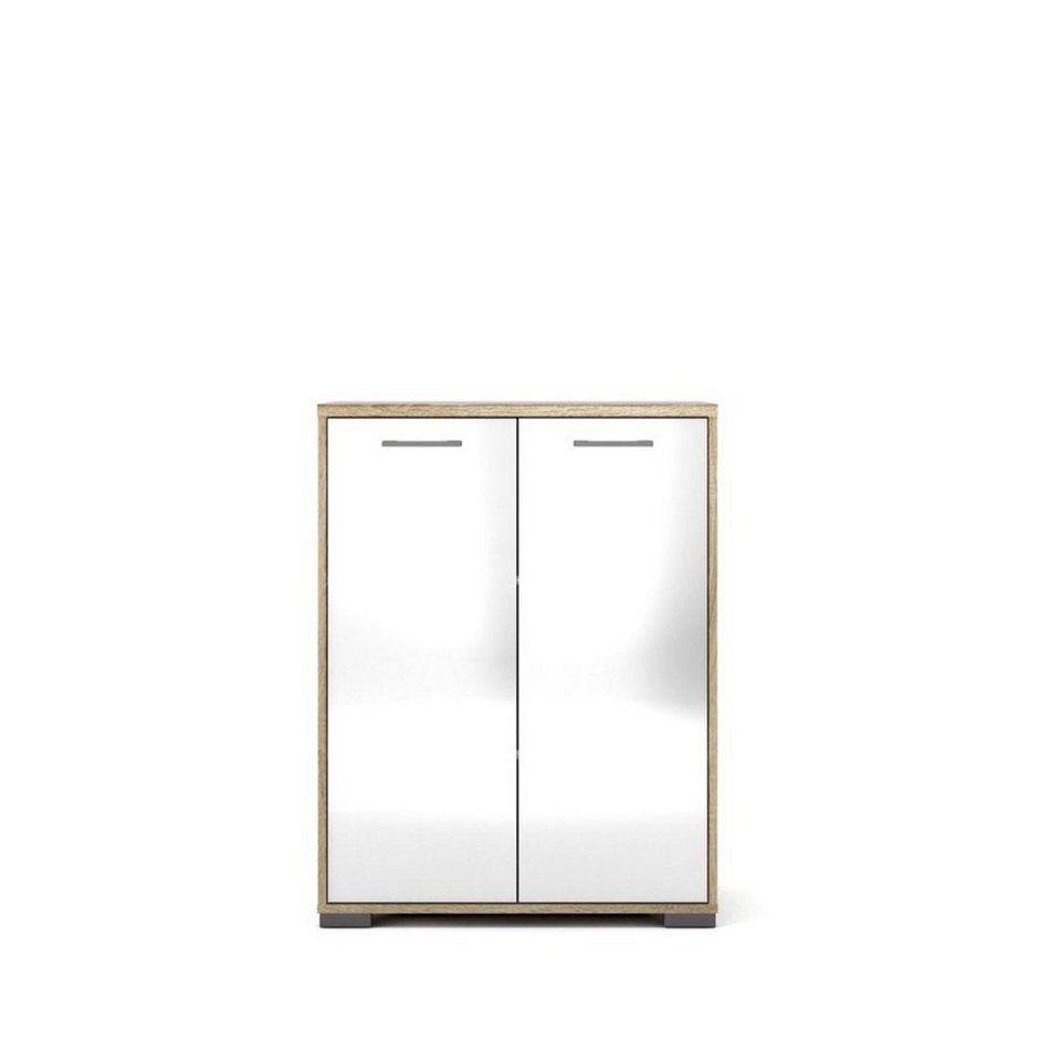 Ebuy24 Sideboard Holle Sideboard 2 Türen Eiche Dekor Und Weiss Hoc