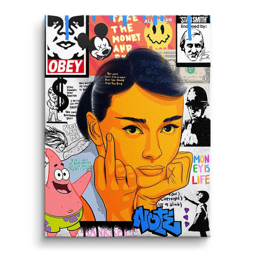 Dotcomcanvas® Leinwandbild Audrey Hepburn Leinwandbild Audrey Hepburn