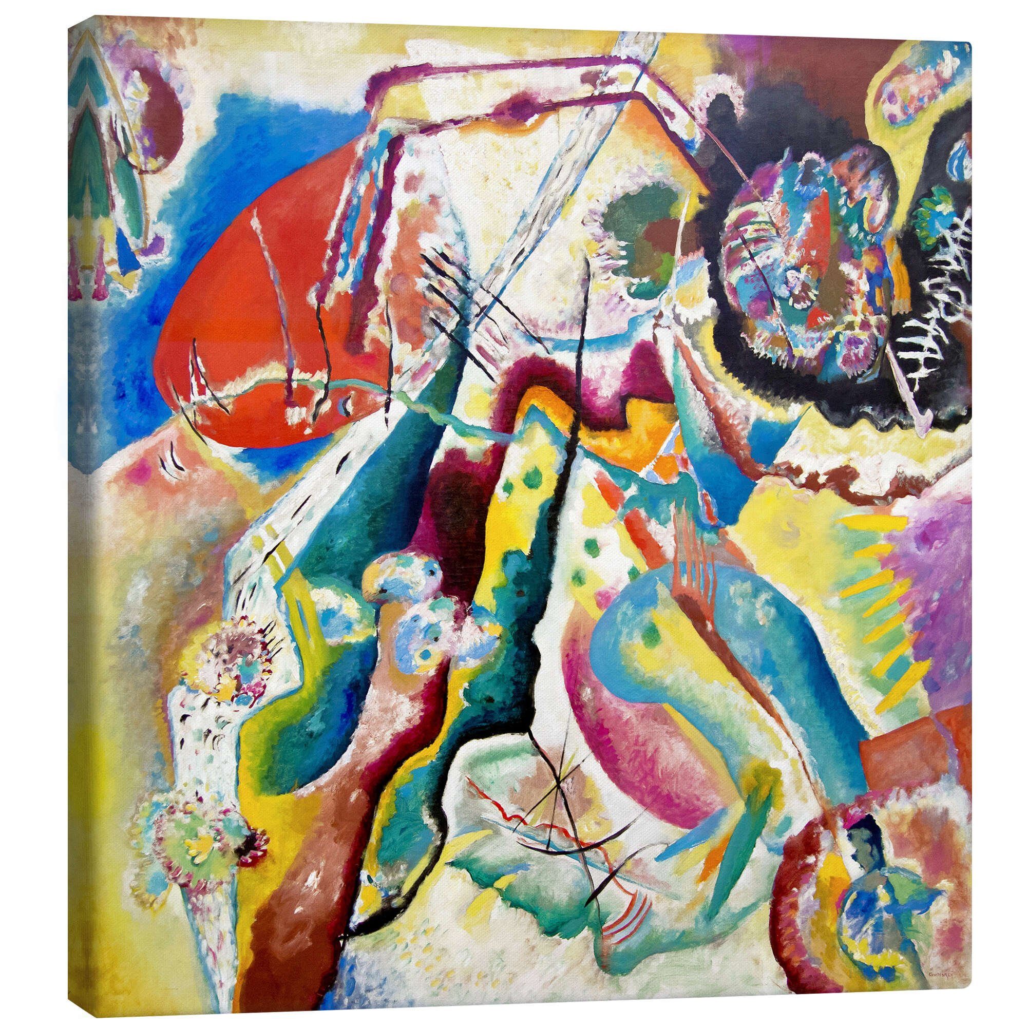 Posterlounge Leinwandbild Wassily Kandinsky Roter Fleck Malerei