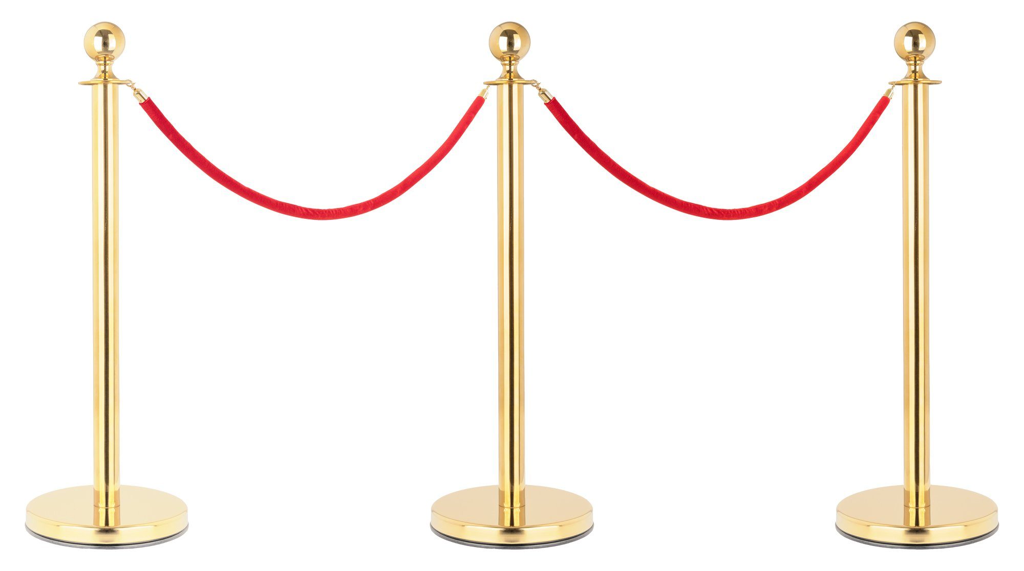 Stagecaptain Absperrpfosten PLS-150 Absperrständer Personenleitsystem (3.2 Deluxe, 5-tlg., 3 ...