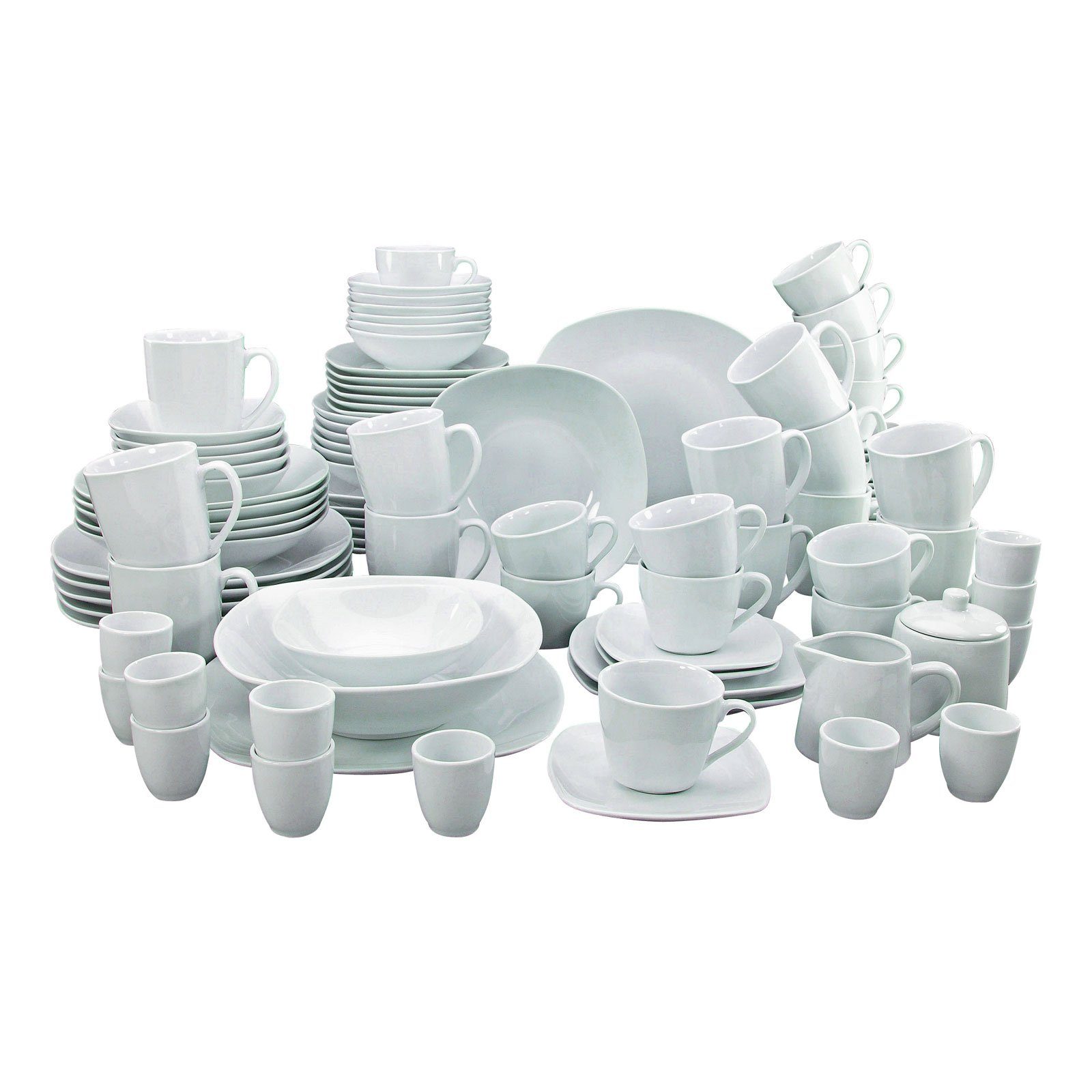 Creatable Kombiservice Geschirr Set Square 100 Tlg 12 Personen